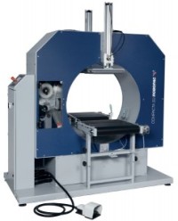 Envolvedora orbital semiautomática de anillo giratorio para envolver en espiral con film ...